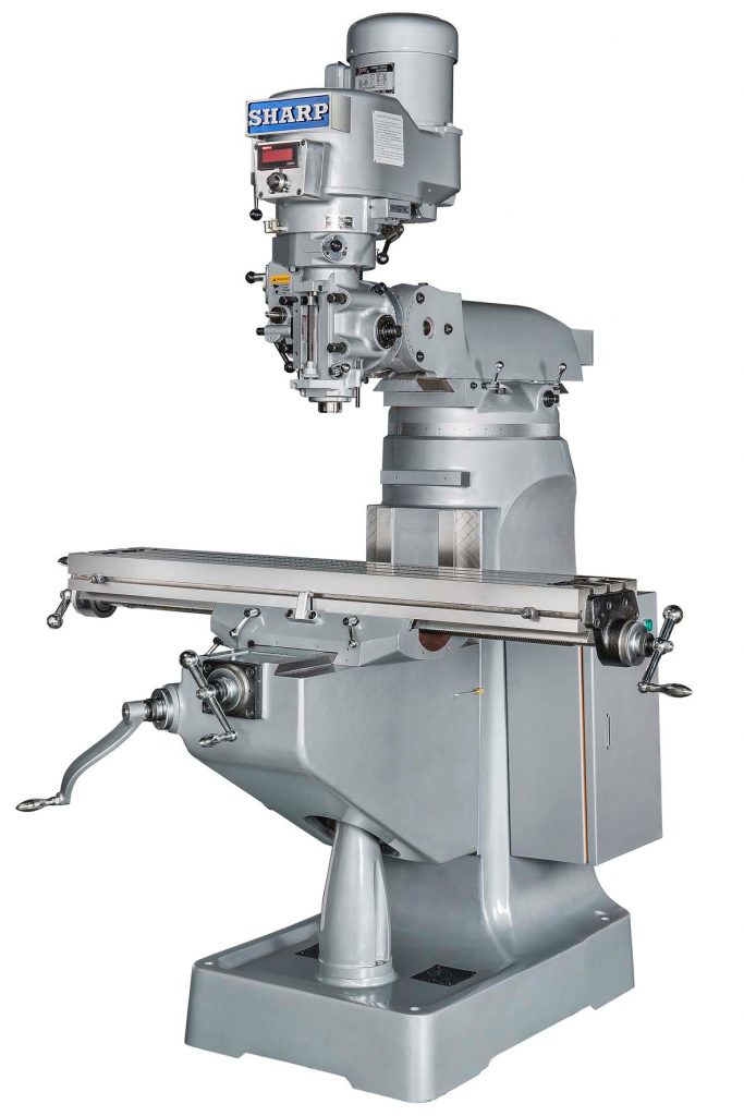 Sharp 9" x 49" Vertical Milling Machine with Standard DVS Head, LMV-49 ...