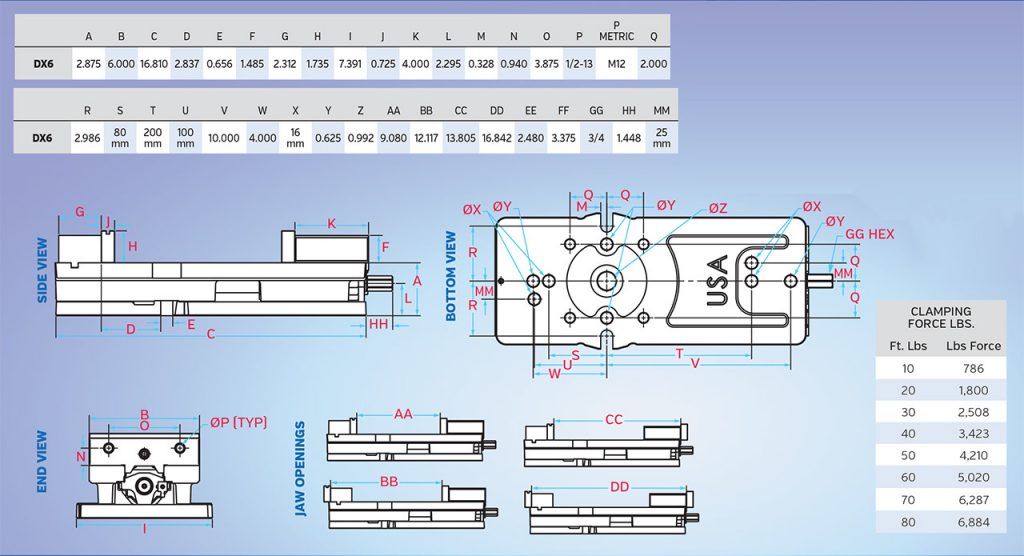 Kurt DX6™ 6" Crossover™ Precision Machine Vise - Norman Machine Tool