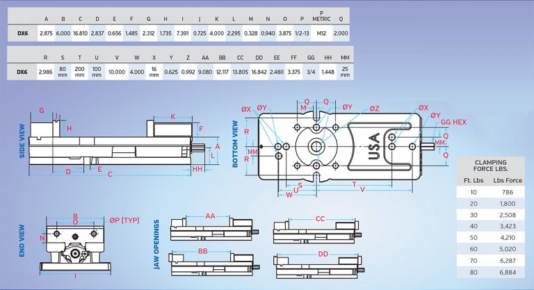 Kurt DX6™ 6" Crossover™ Precision Machine Vise - Norman Machine Tool
