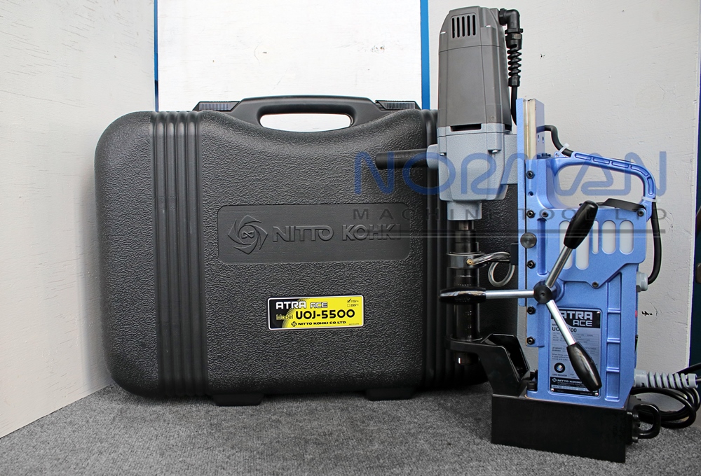 Nitto Kohki 2 3/16" x 3" Manual Feed Magnetic Drill, UOJ-5500 - Norman ...