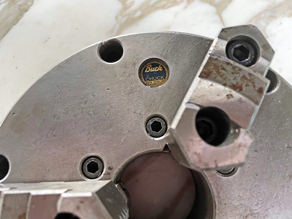 Buck Chuck Adjust-Tru 8 1/4" Top Reversible 3-Jaw Chuck with Flat Back ...