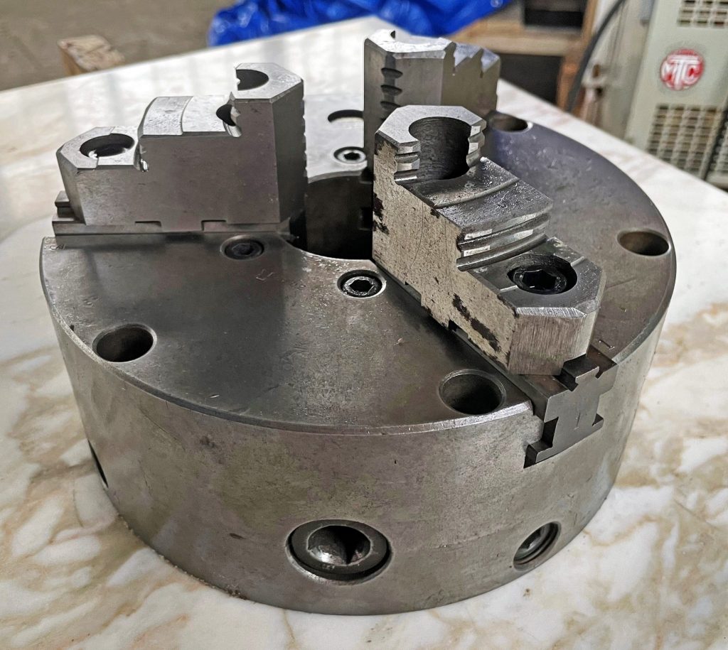 Buck Chuck Adjust-Tru 8 1/4" Top Reversible 3-Jaw Chuck with Flat Back ...