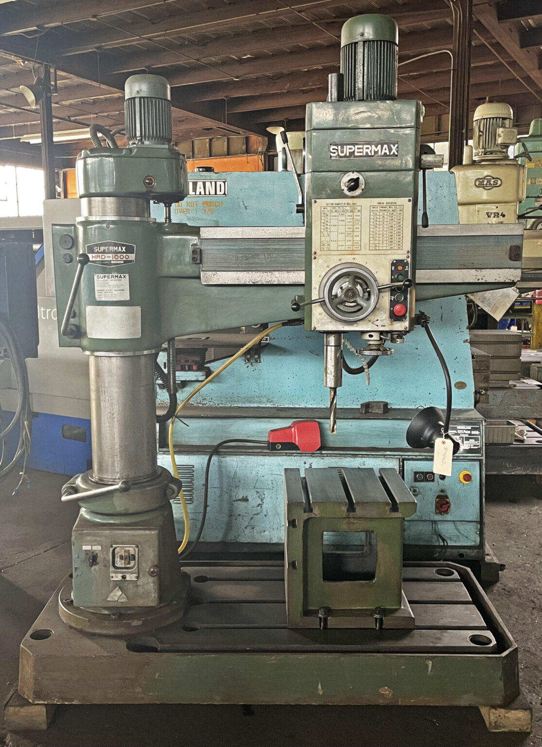 Supermax 9" Column Radial Arm Drill, HRD-1000 - Norman Machine Tool