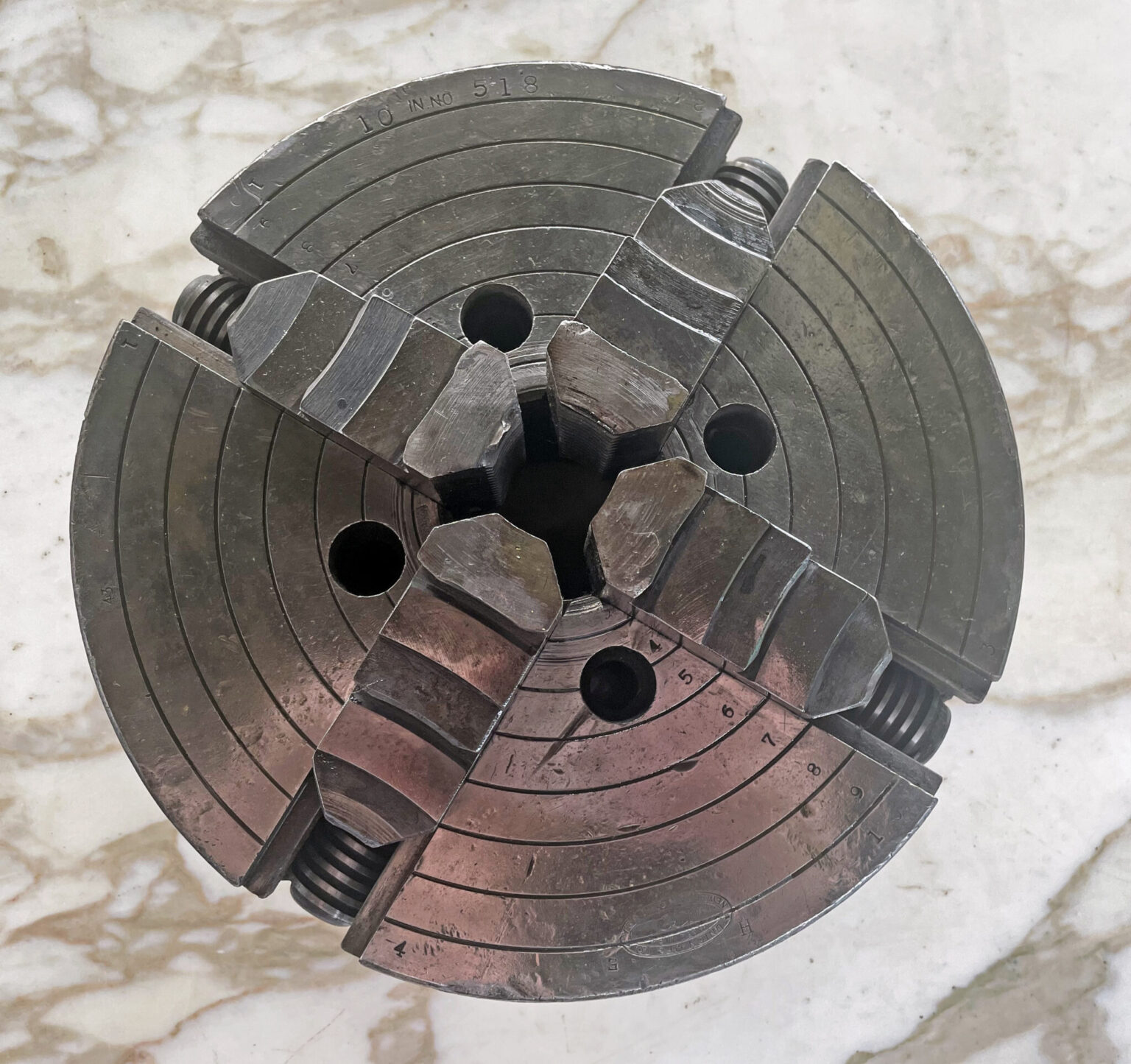 Union Manufacturing Co. 10" Solid 4-Jaw Chuck with Flat Back Mount ...