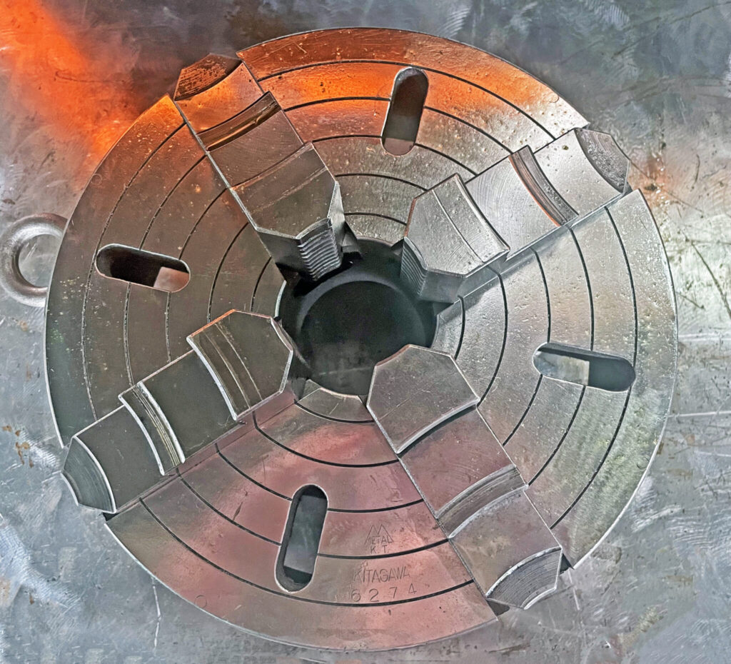 Kitagawa 12" Solid 4-Jaw Chuck with D1-6 Mount - Norman Machine Tool