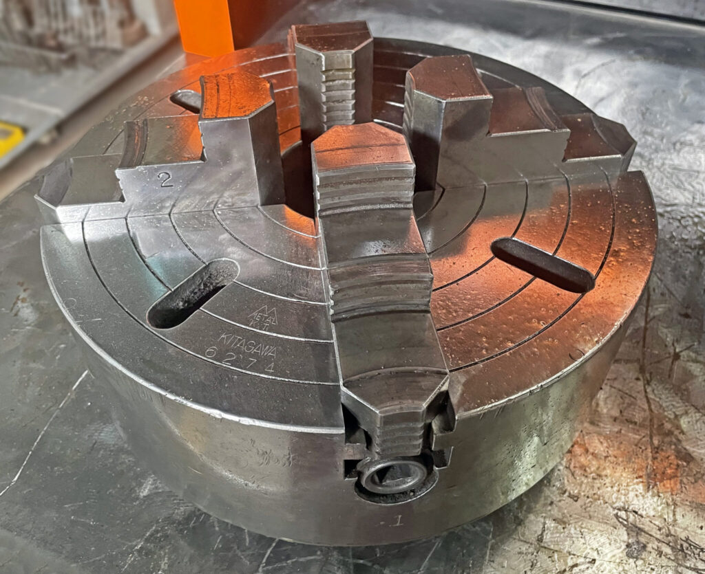 Kitagawa 12" Solid 4-Jaw Chuck with D1-6 Mount - Norman Machine Tool