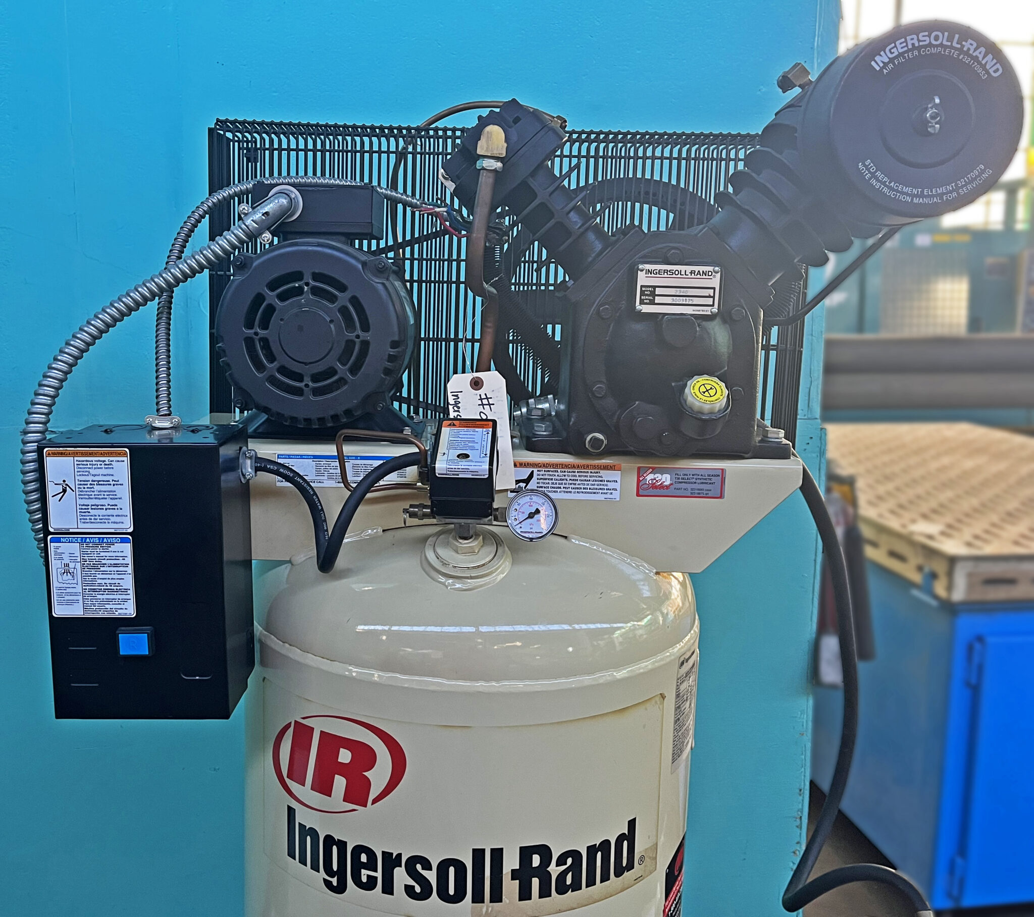 Ingersoll-Rand 60 Gallons 2340 Two-Stage Air Compressor with Van Air ...