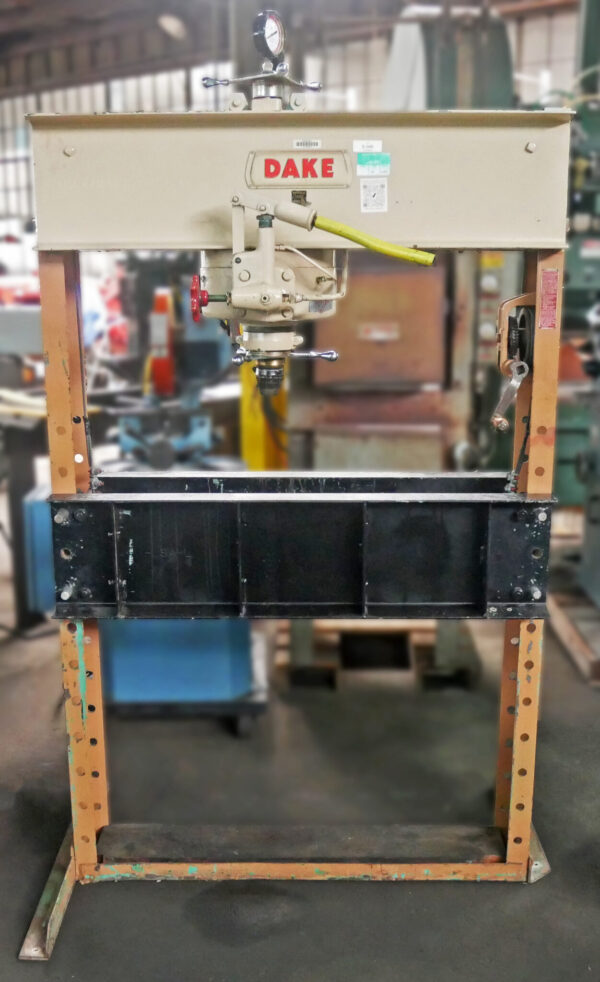 Dake 75 Ton Hand-Operated Hydraulic H-Frame Press, 75H - Norman Machine ...